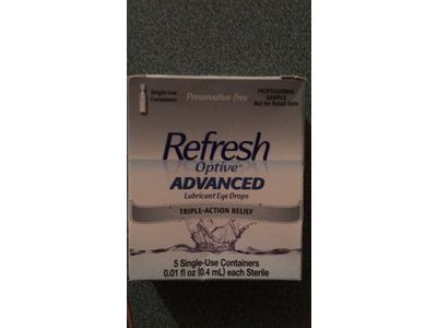 Refresh Optive Lubricant Advanced Triple Action Relief Eye Drops, 0.33 ...