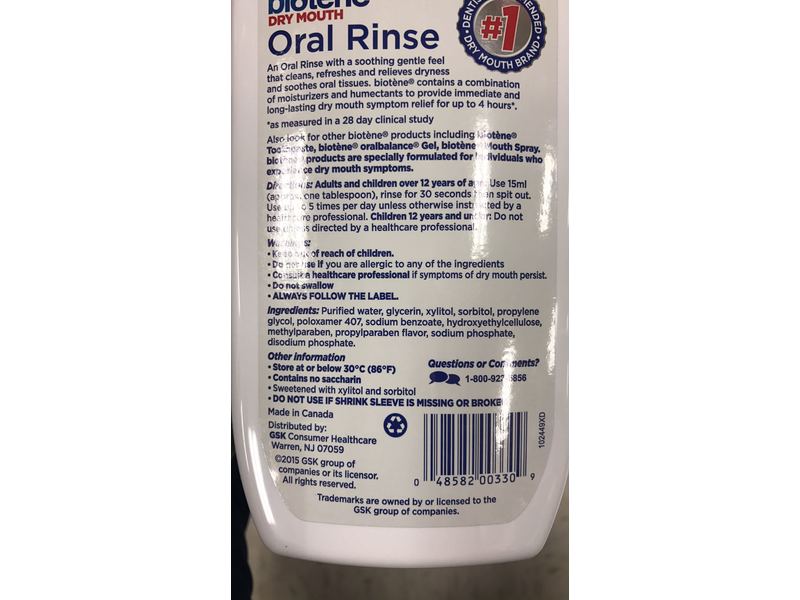 Biotene Dry Mouth Oral Rinse, 16 fl oz Ingredients and Reviews