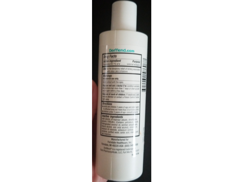 DerMend Moisturizing Anti Itch Lotion Steroid Free 8 fl oz 237 mL Ingredients and Reviews