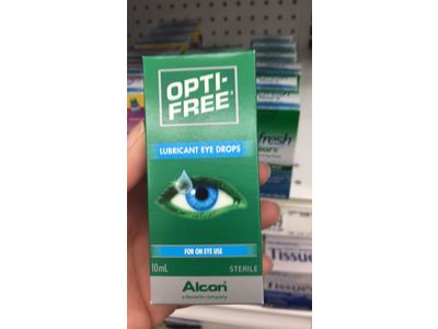 Opti-Free Lubricant Sterile Eye Drops, 10 mL Ingredients and Reviews