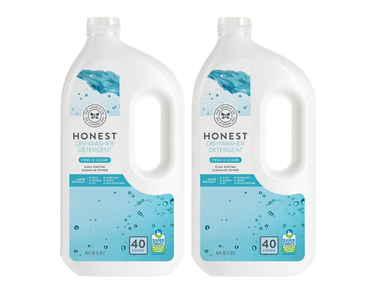 Honest Dishwasher Detergent, Free & Clear, 40 fl oz (Pack of 2 ...