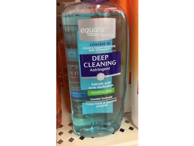 Equate Deep Cleaning Astringent for Sensitive Skin, 8 fl oz Ingredients ...