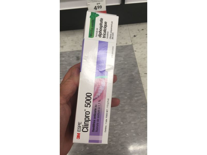 Clinpro 5000 1.1% Sodium Fluoride (RX), 4 oz, 3M Ingredients and Reviews