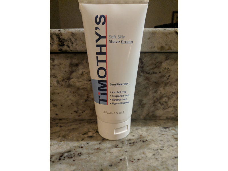 Timothy's Unscented Shave Cream, 6 fl oz Ingredients and Reviews