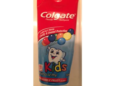 Colgate KIDS Mild Bubble Fruit Flavor Toothpaste Fluoride Cavity ...