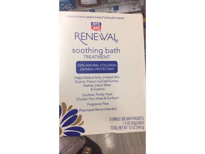 Rite Aid Oatmeal Bath Treatment, Individual Bath Packets, 8 ea ...