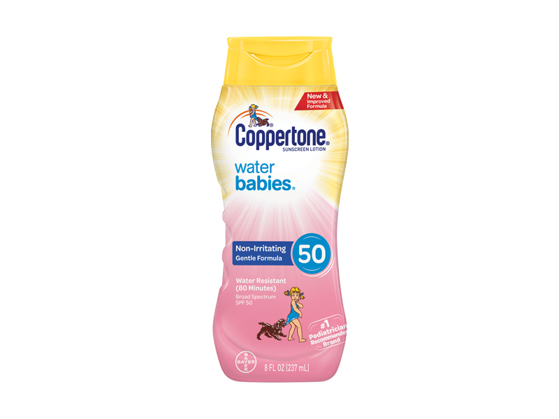Coppertone Water Babies Sunscreen Lotion SPF 50, 8.0 fl. oz ...