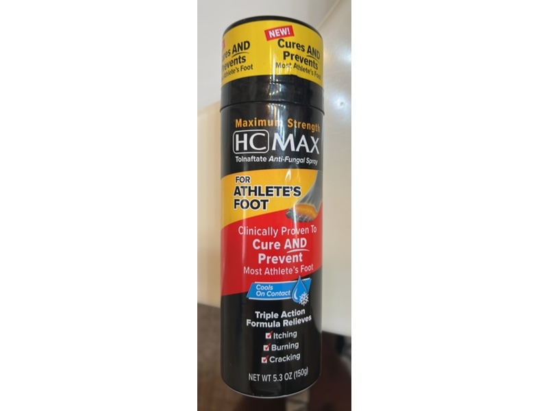 Hc Max Cure And Prevent Tolnaftate Anti Fungal Spray, 5.3 oz/150 g ...