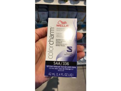Wella Color Charm Liquid Permanent Hair Color, 336/5AA Light Brown ...