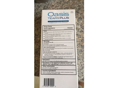 Oasis Tears Plus Preservative-Free Lubricant Eye Drops,0.01 fl oz (Pack ...
