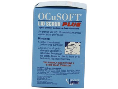 OCuSOFT Lid Scrub Plus, Pre-Moistened Pads, 30 Count Ingredients and ...