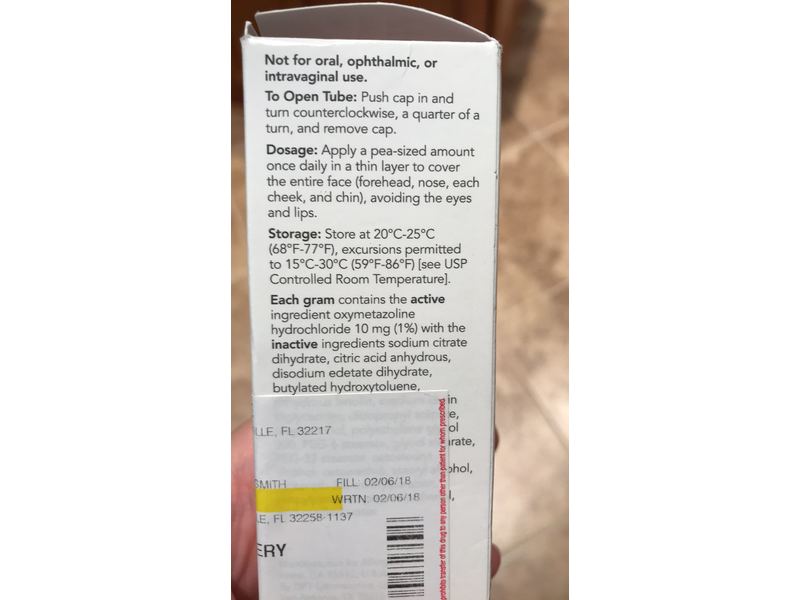 Rhofade (oxymetazoline hydrochloride) Cream 1%, 30 g, Allergan (RX ...