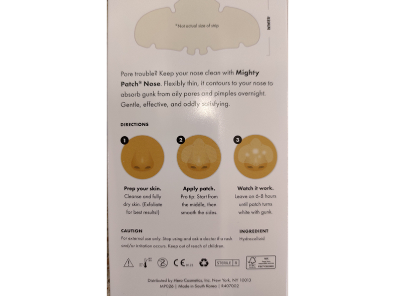 Hero Mighty Nose Patch, 8 Count Ingredients and Reviews