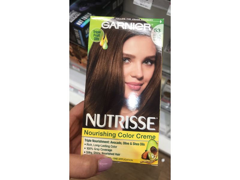 Garnier Nutrisse Nourishing Color Creme, 53 Medium Golden Brown ...