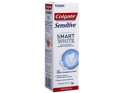 Colgate Sensitive Smart White Whitening Foaming Toothpaste - 4 ounce (6 ...