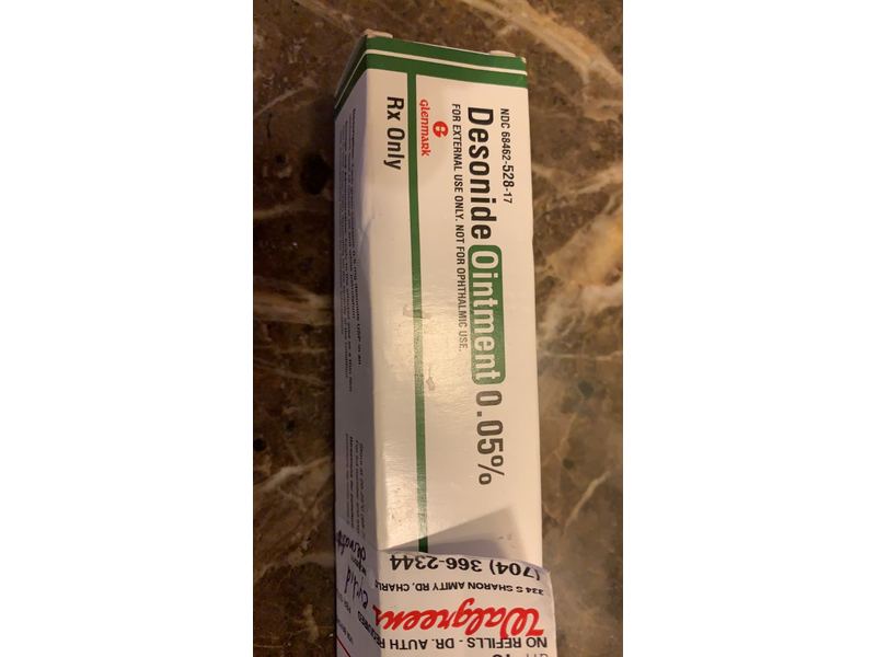 Desonide Ointment 0.05% (RX), 15g, Glenmark Ingredients and Reviews