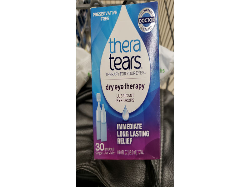TheraTears Dry Eye Therapy Lubricant Eye Drops, 30 Single-Use Vials ...