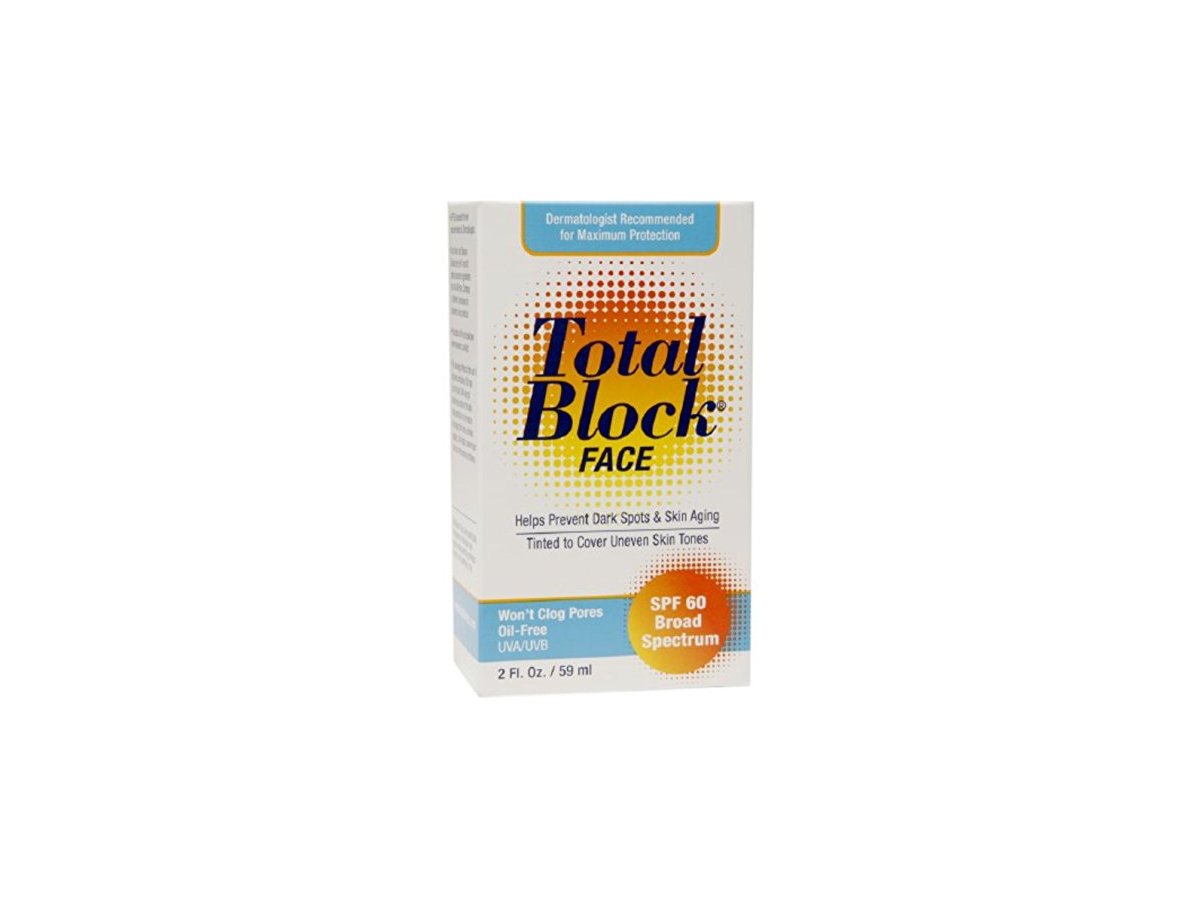 Total Block Face Sunscreen, SPF 60, Tinted, 2 oz Ingredients and Reviews