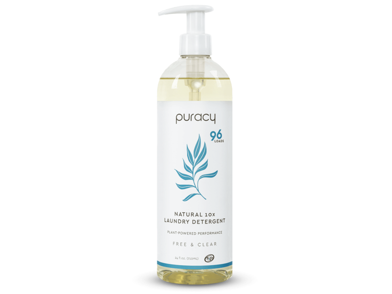 Puracy Natural Laundry Detergent, Free & Clear, 96 loads, 24 fl oz ...