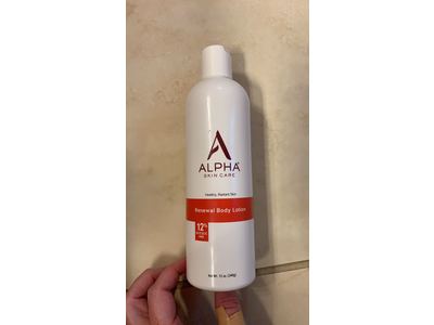 Alpha Skin Care Renewal Body Lotion, 12% Glycolic AHA, 12-Ounce ...