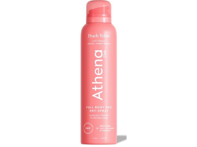 Athena Club Full Body Deo Dry-Spray, Peach Velvet, 4 oz/113 g ...