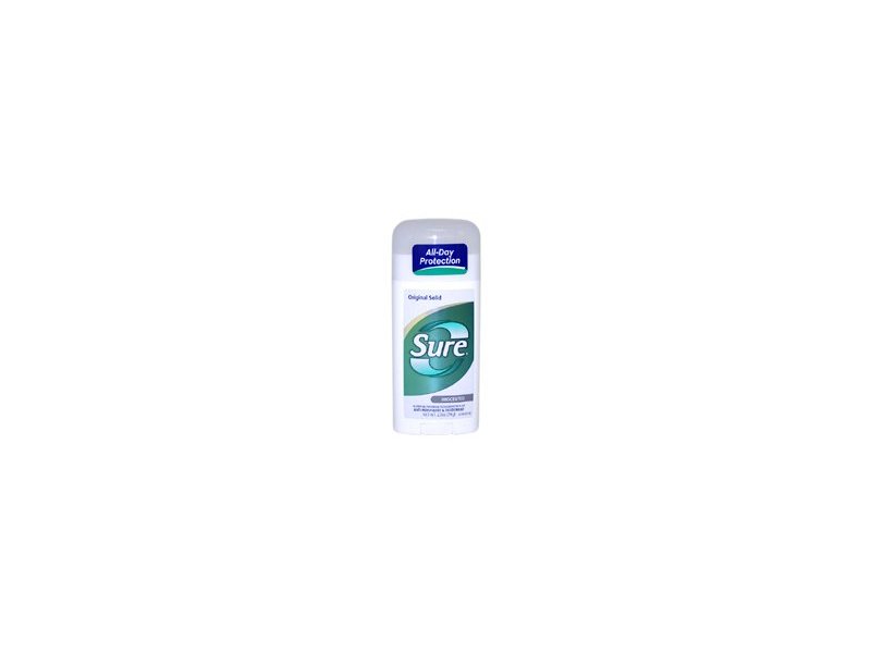 Sure Original Solid Anti-Perspirant & Deodorant Unscented 2.7 oz/Count ...
