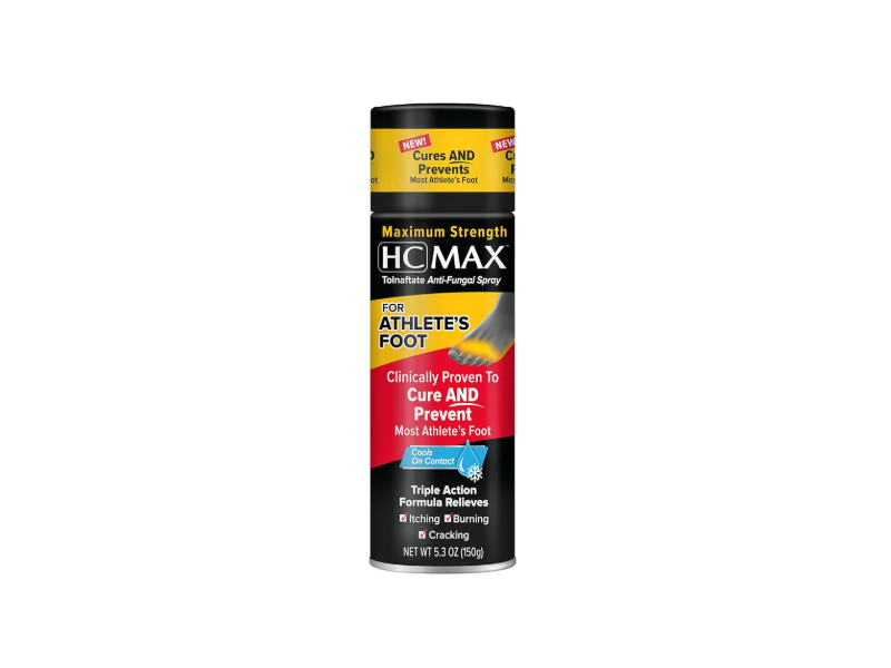 Hc Max Cure And Prevent Tolnaftate Anti Fungal Spray, 5.3 oz/150 g ...