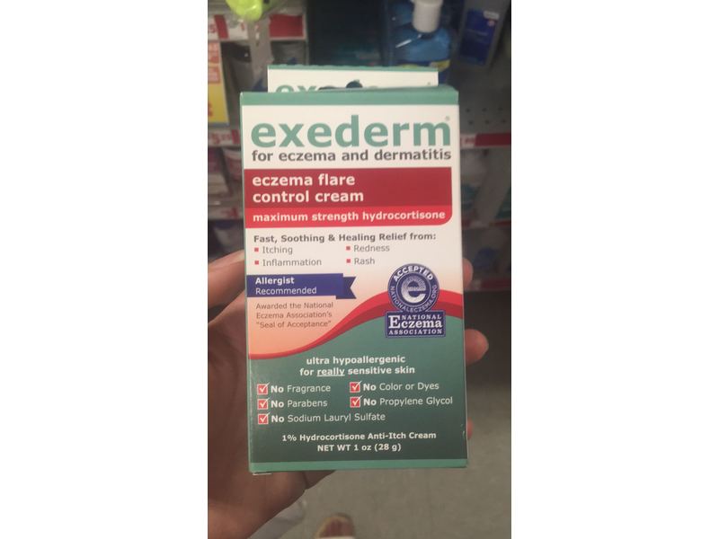 Exederm Eczema Flare Control Cream, 1 oz Ingredients and Reviews