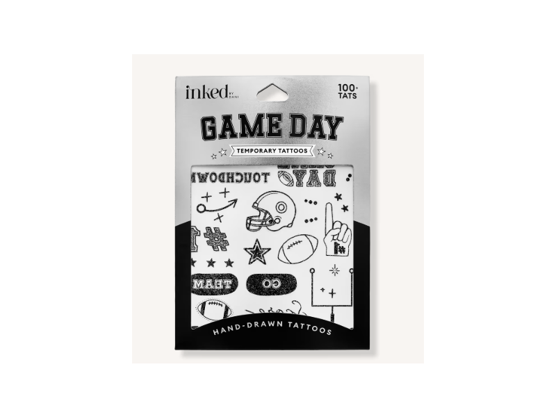 Inked By Dani Game Day Temporary Tattoos, 100 Count Ingredients and Reviews