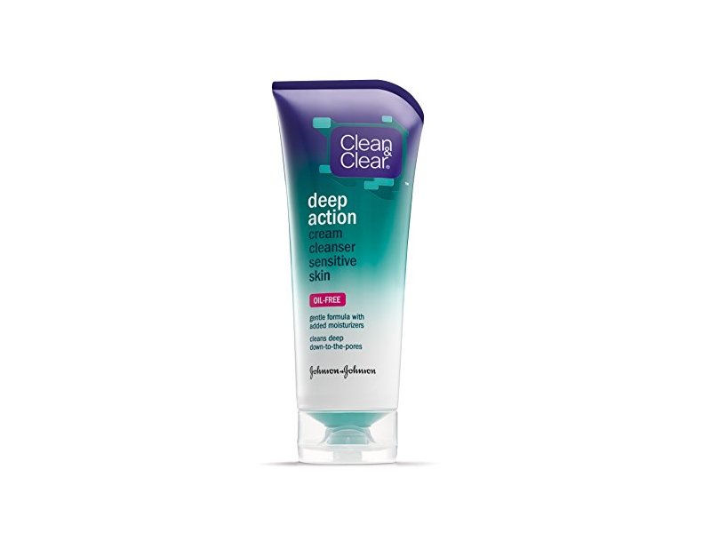 Clean & Clear Oil-Free Deep Action Cream Cleaner for Sensitive Skin, 6. ...