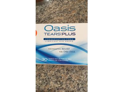 Oasis Tears Plus Preservative-Free Lubricant Eye Drops,0.01 fl oz (Pack ...