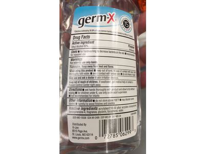 Germ-X Moisturizing Hand Sanitizer, Original, 10 fl oz Ingredients and ...