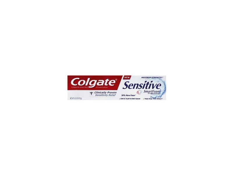 Colgate Sensitive SmartFoam with WhiteningToothpaste Ingredients and ...
