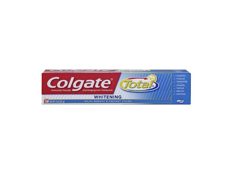 Colgate Total Whitening Toothpaste- Travel size Ingredients and Reviews