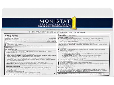 Monistat Combination Pack, 1-Ovule Insert with Applicator & External ...