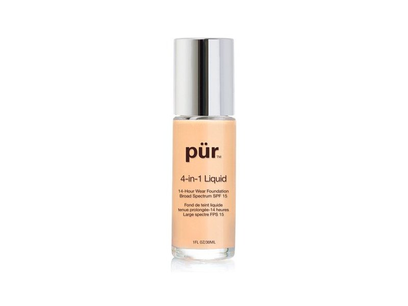 Pur Minerals 4-in-1 Mineral Liquid Foundation, SPF 15, Light Tan, 1 fl ...
