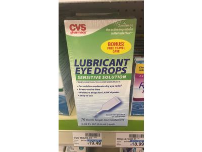 CVS Lubricant Eye Drops, Sensitive Solution Ingredients and Reviews