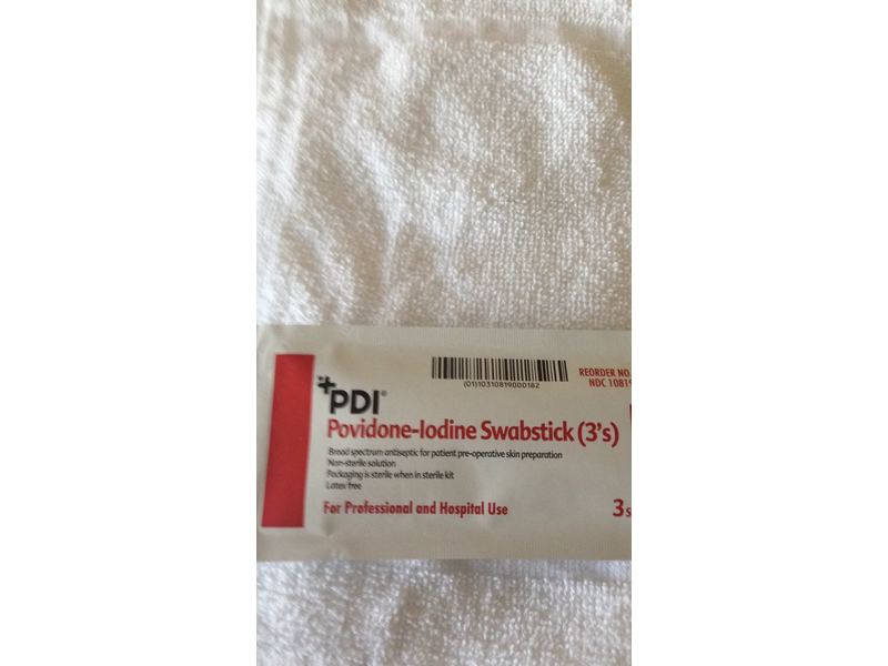 PDI Povidone-Iodine Swabstick 3's S41125 Antiseptic Ingredients and Reviews