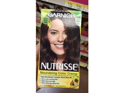 Garnier Nutrisse Nourishing Color Creme, 415 Soft Mahogany Dark Brown ...