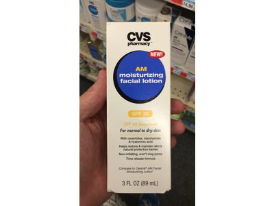 CVS AM Moisturizing Lotion for Normal to Dry Skin SPF 30 Ingredients ...