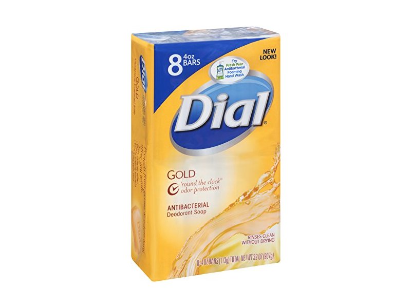 Dial Antibacterial Deodorant Soap, Gold, 4 oz - 8 count Ingredients and ...