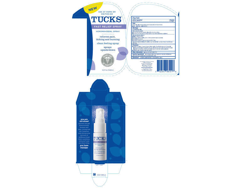 Tucks Fast Relief Spray, 0.5 Ounce Ingredients and Reviews